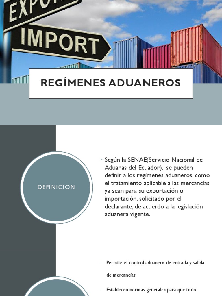 Regímenes Aduaneros | PDF | aduana | Economias