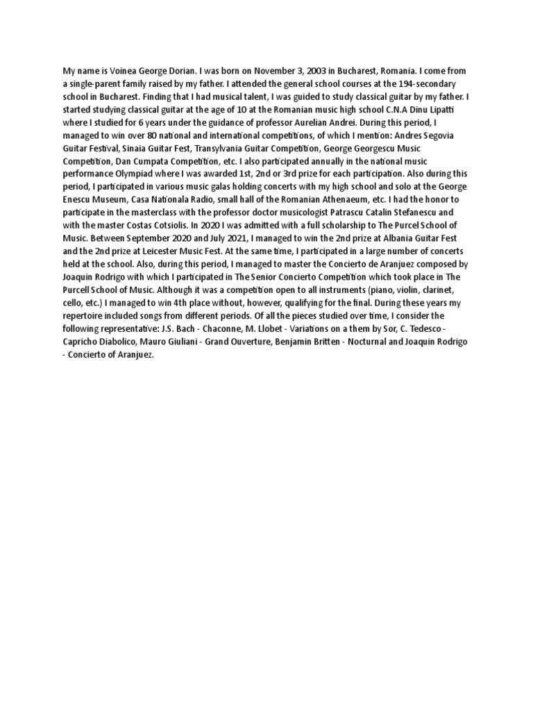 Dorian Biography | PDF