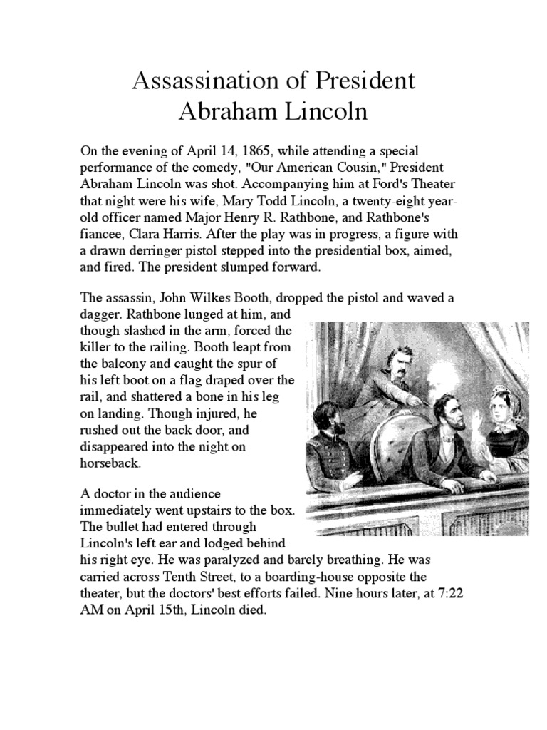 Lincoln's Assassination Details | PDF