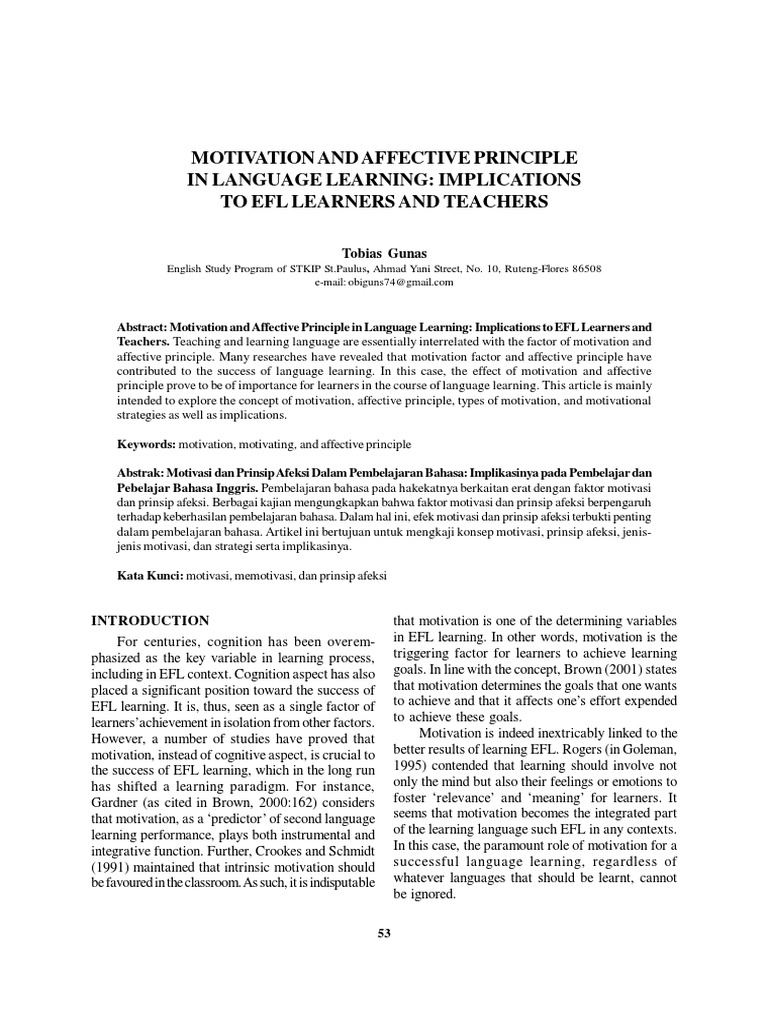 Motivation and Affective Principle | PDF | Motivational | Motivation