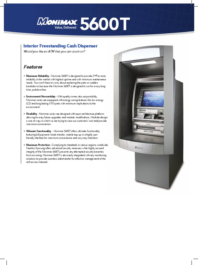 MX5600T | PDF | Automated Teller Machine | Electronics
