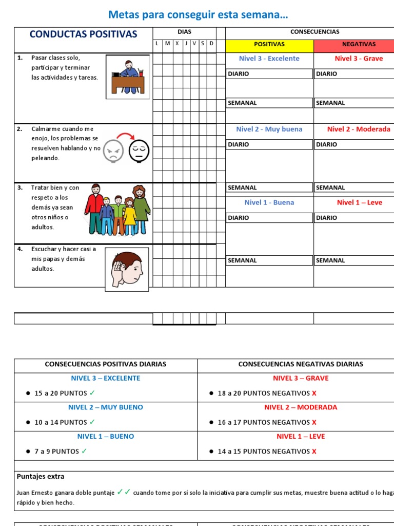 Hoja Registro de Conductas | PDF