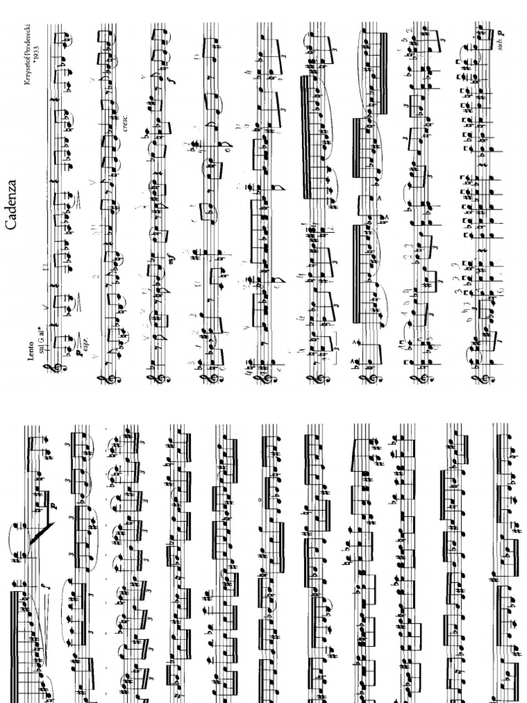 Cadenza Penderecki Completa | PDF