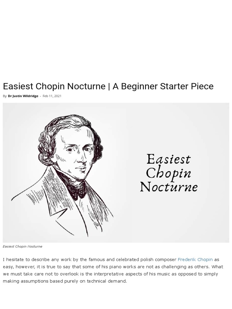 Easiest Chopin Nocturne - A Beginner Starter Piece - CMUSE | PDF ...