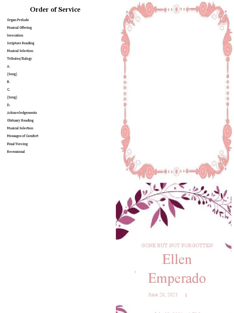 Necrological Program | PDF