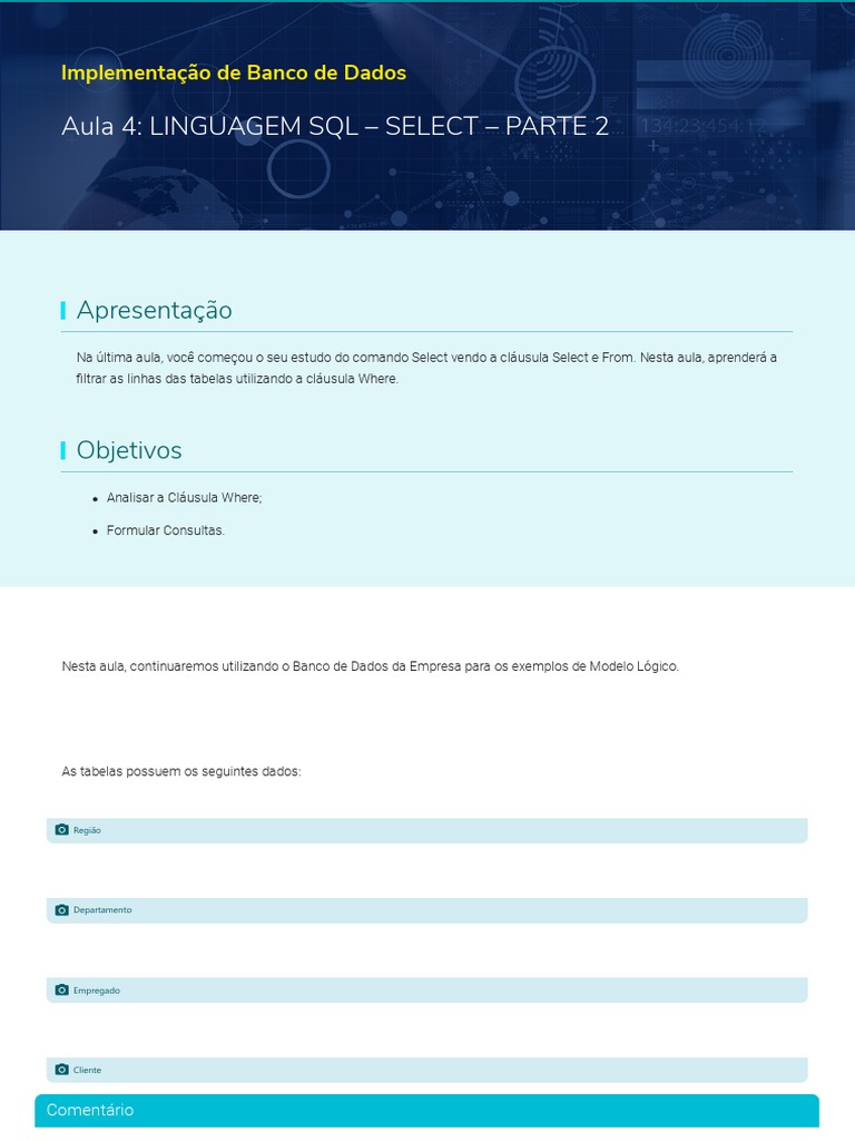 Aula 04 Pdf Microsoft Sql Server Sql