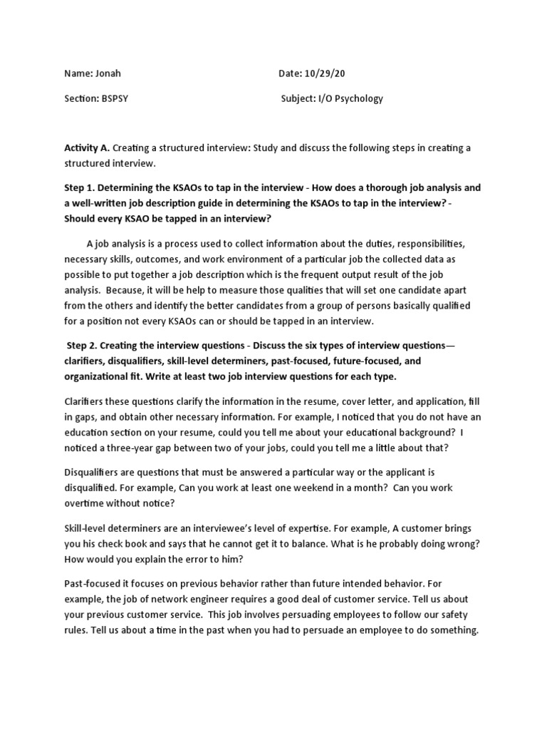 CHAPTER 4 Creating and Conducting Structured Interviews | PDF ...