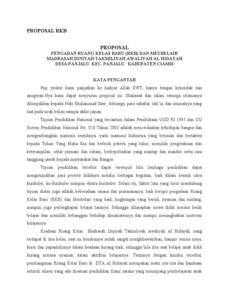 PROPOSAL RKB & MeubelairMadin | PDF