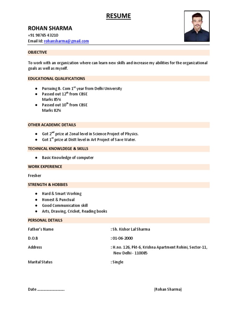 Resume Format | PDF
