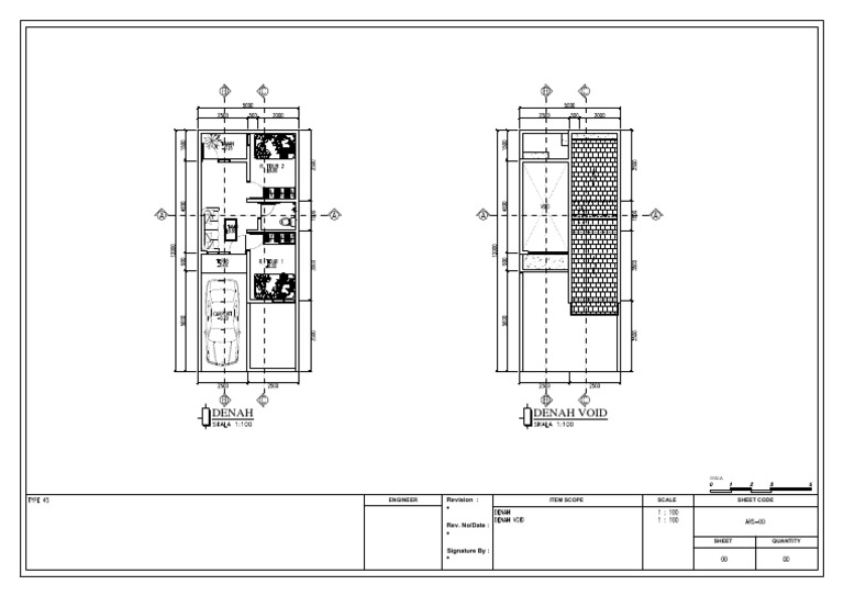 Denah Denah Void: Skala Skala | PDF