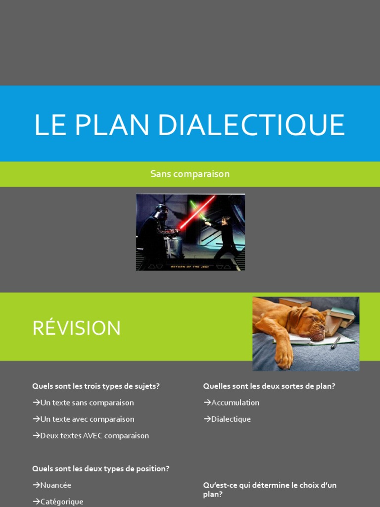 Maîtriser le Plan Dialectique | PDF | Dialectique | Thèses