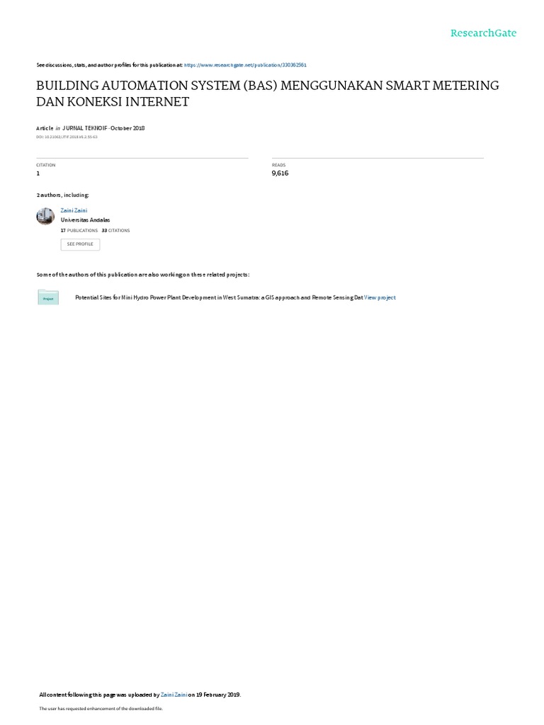 Building Automation System Bas Menggunakan Smart M | PDF