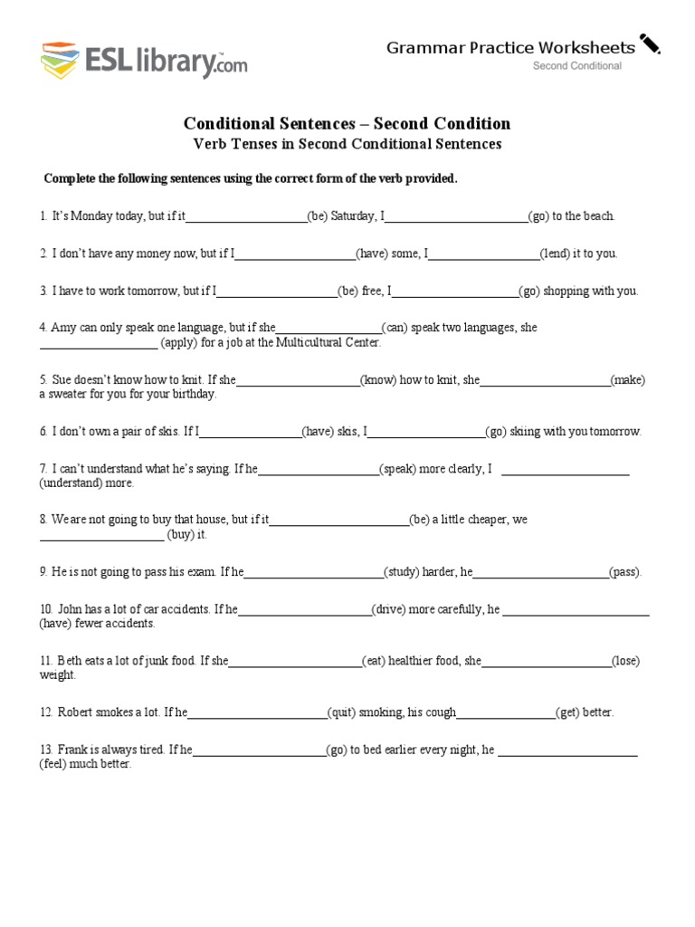 Second Conditional Exercise | PDF | Human Communication | Grammar