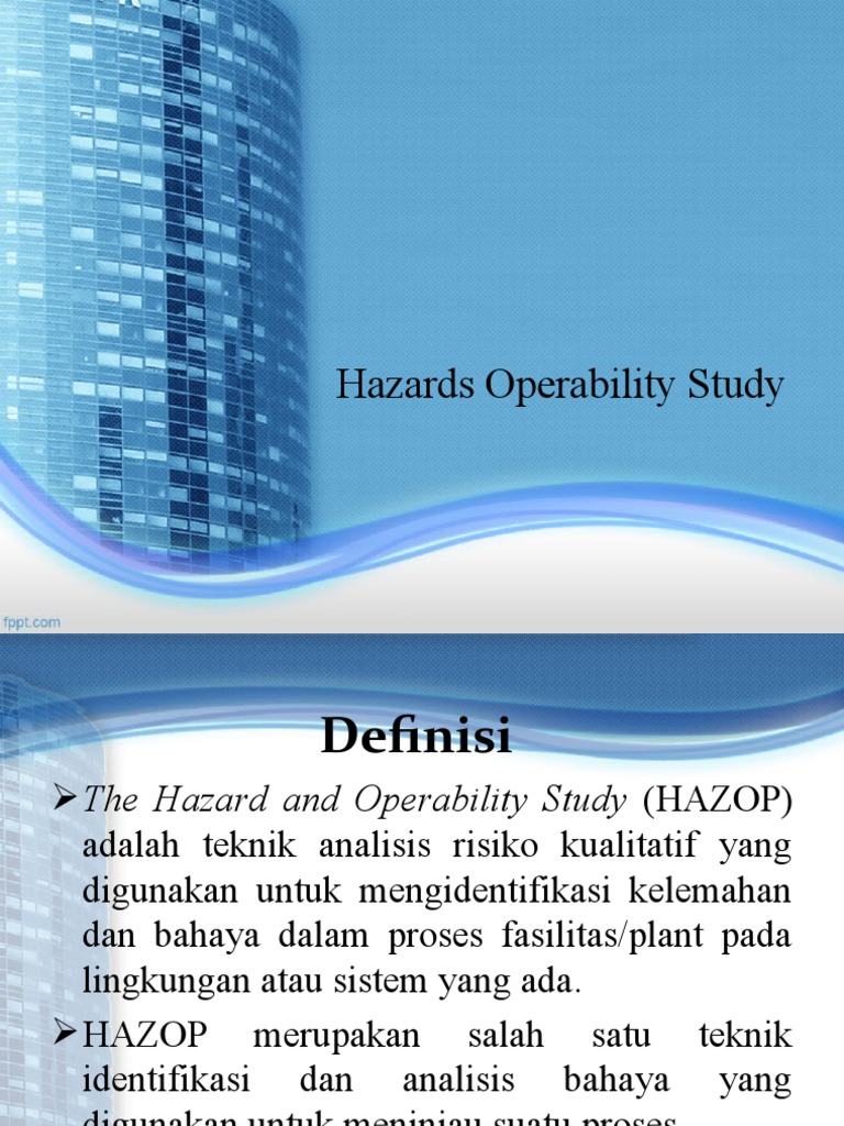 Analisis Risiko Sistematis Proses Operasi Pabrik Melalui Metode Hazard ...