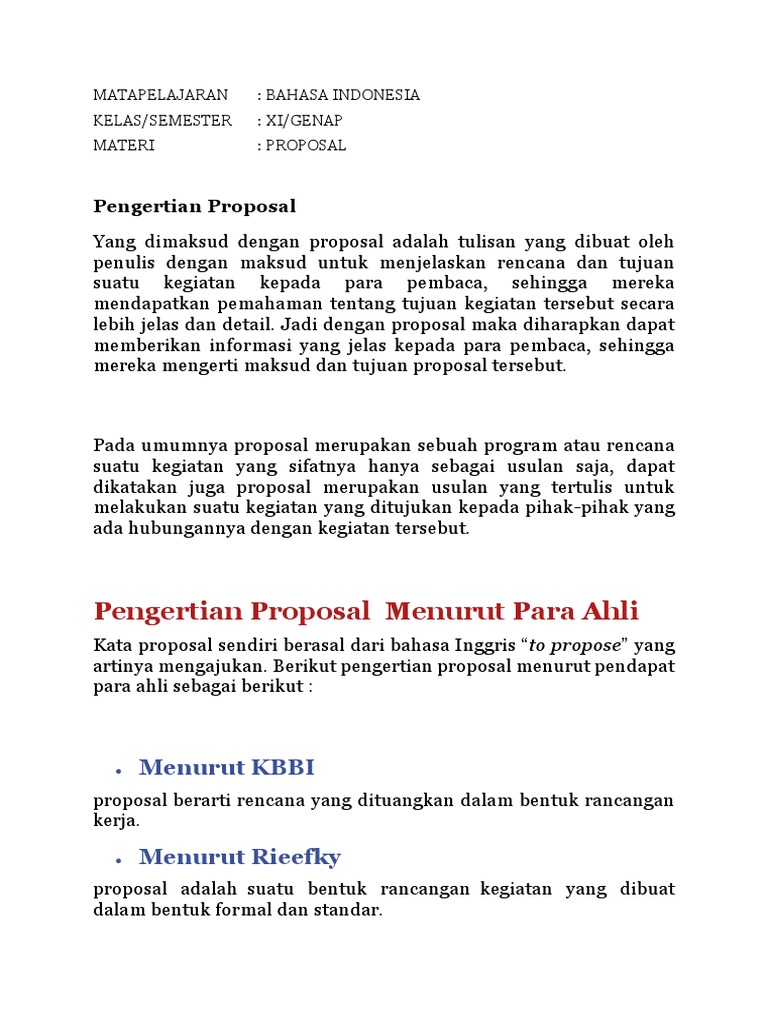 Materi Proposal | PDF