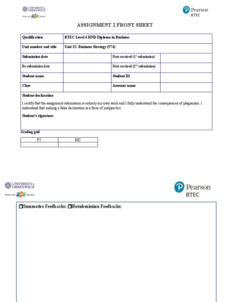 Unit 32 - 574 - AS2 New Frontsheet - FLM | PDF | Career & Growth