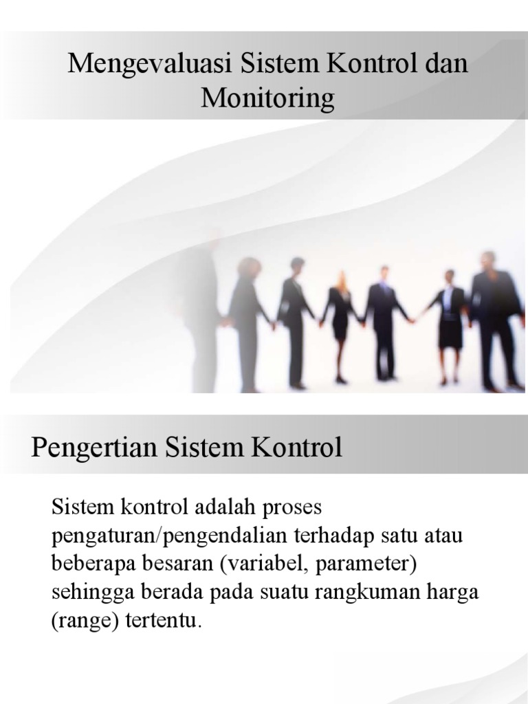 Mengevaluasi Sistem Kontrol Dan Monitoring | PDF