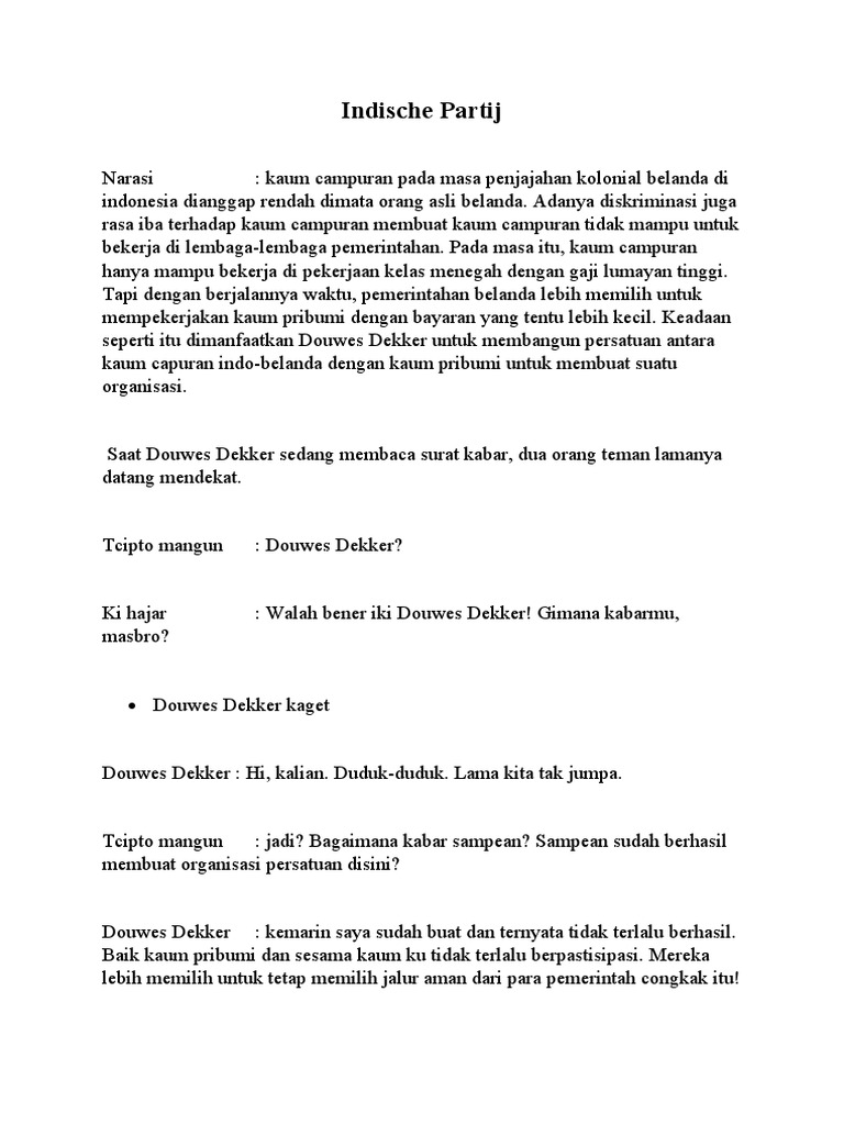 Sejarah Indische Partij dan Perjuangannya | PDF