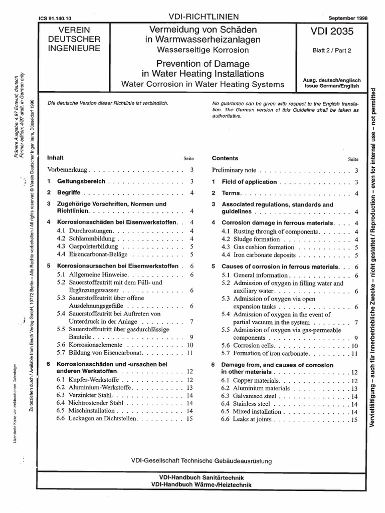 VDI 2035 Blatt-2 1998-09 | PDF