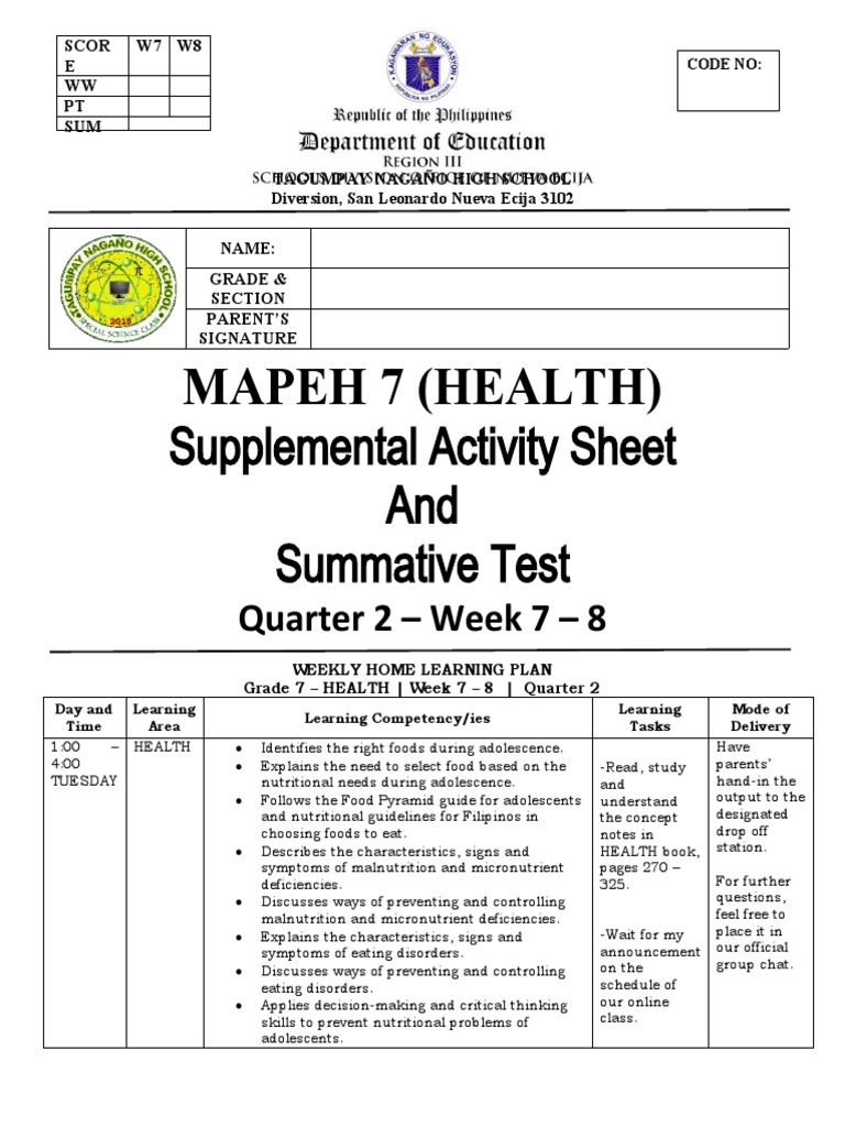 Nutritional Needs and Healthy Eating Habits of Adolescents: A Home ...