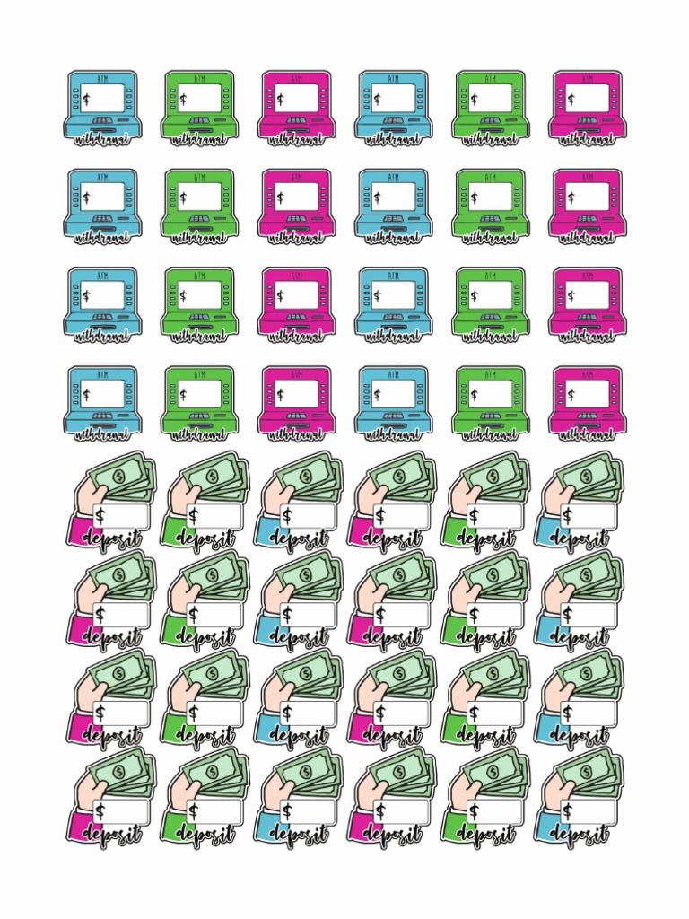 Budgeting Stickers Withdrawal | PDF