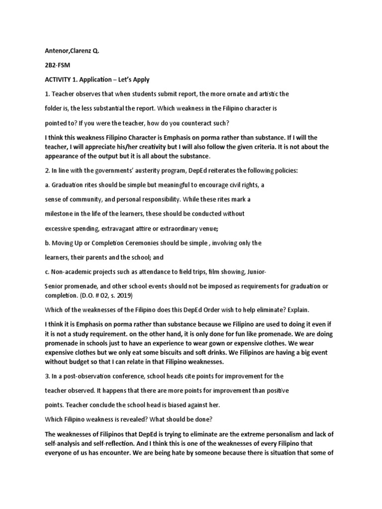 Antenor Module 5 Act 1 | PDF | Teachers | Critical Thinking