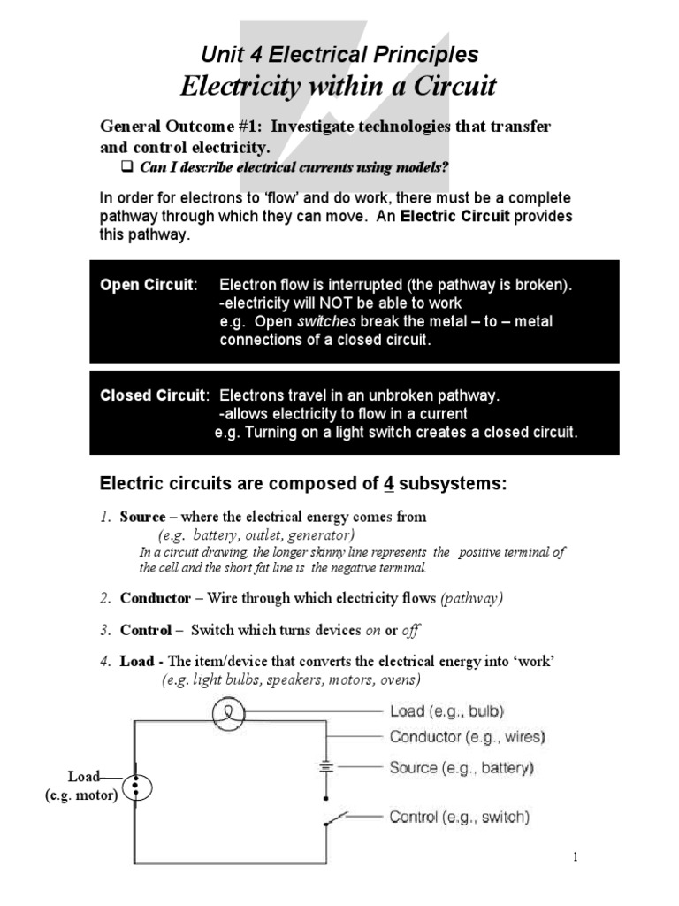 Science Lesson - 2 - Topic2 - Notes | PDF | Electricity | Electrical ...