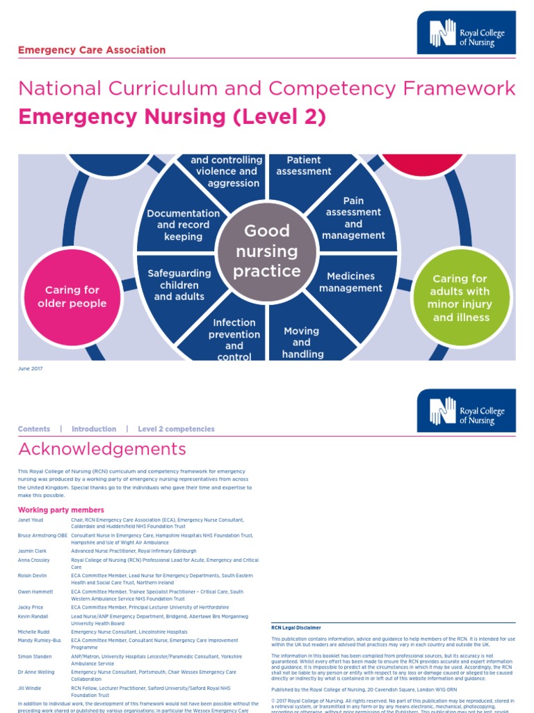 Emergency Nursing Competency Framework | PDF | Nursing | Emergency ...