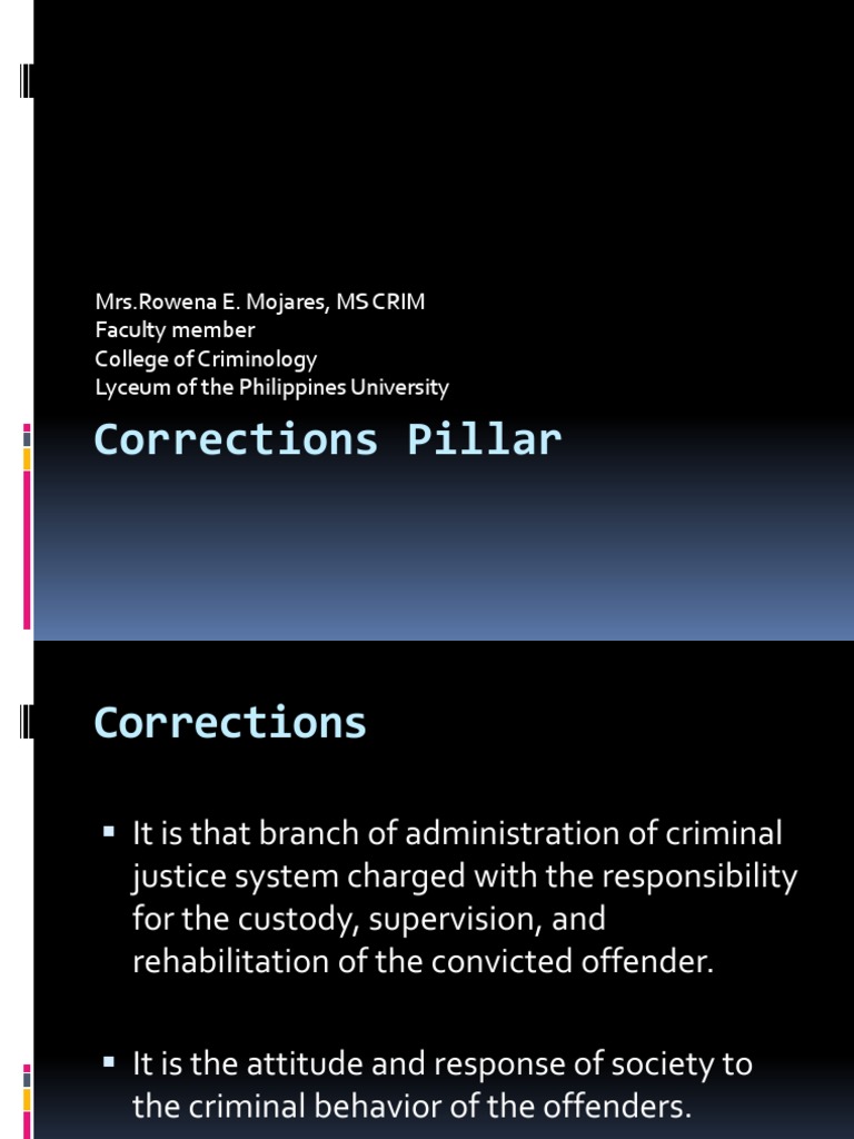 5 - Corrections Pillar | PDF | Social Science | Self-Improvement