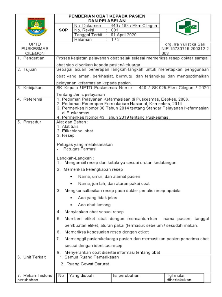 Sop Apotik | PDF