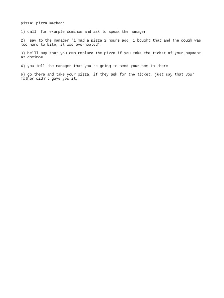 Free Pizza Method 2 | PDF