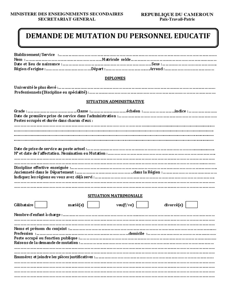 Fiche Mutation | PDF