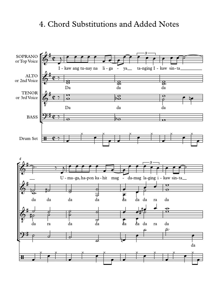 Chord Subsitutions and Added Notes | PDF