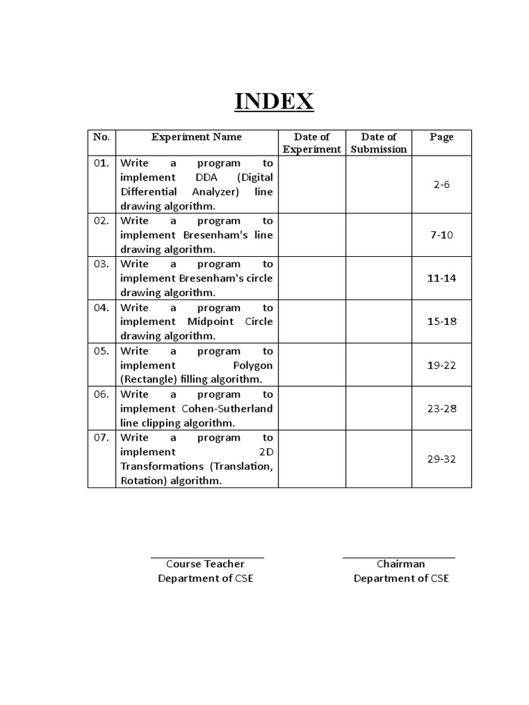 Computer Graphics and Multimedia Practical Lab Report | PDF | Computer ...