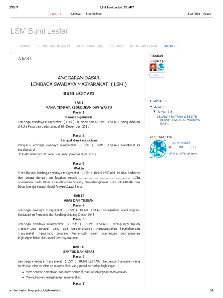 LSM Bumi Lestari Ad Art | PDF
