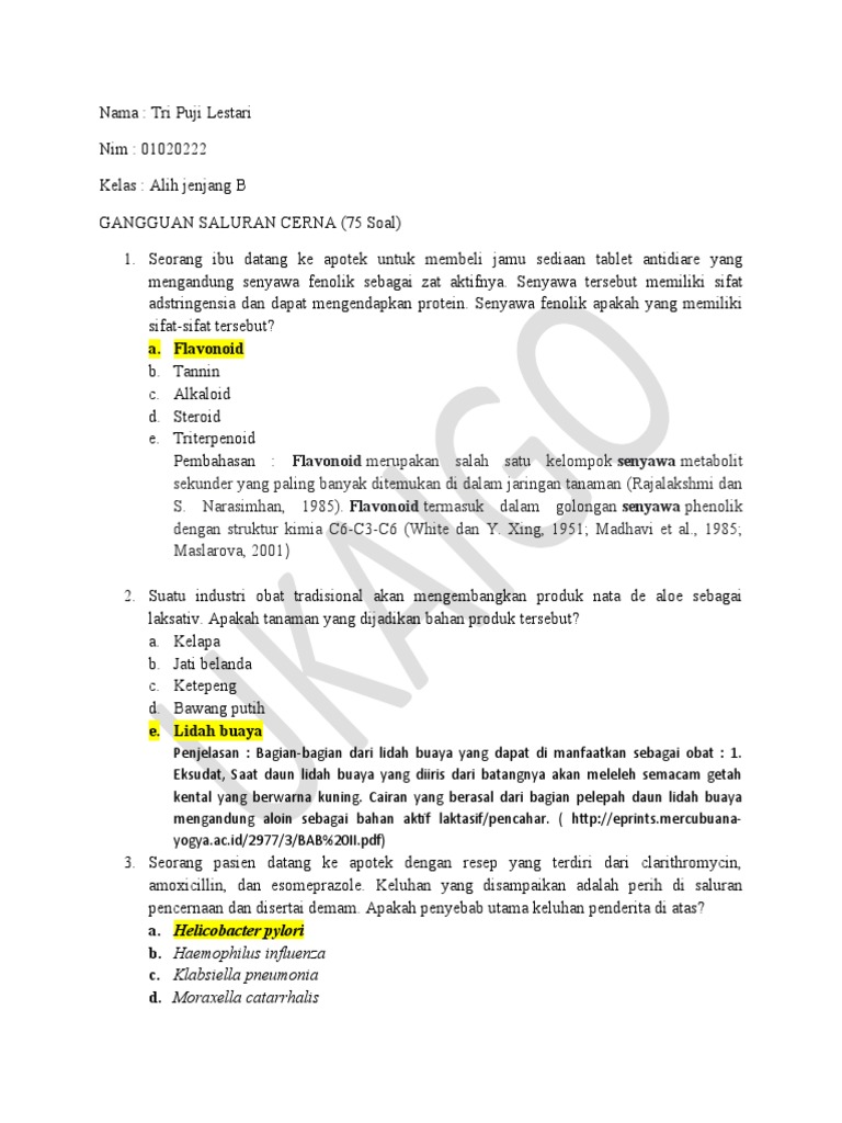 Tri Puji Lestari - Gangguan Saluran Cerna-1 | PDF | Kesehatan Holistik
