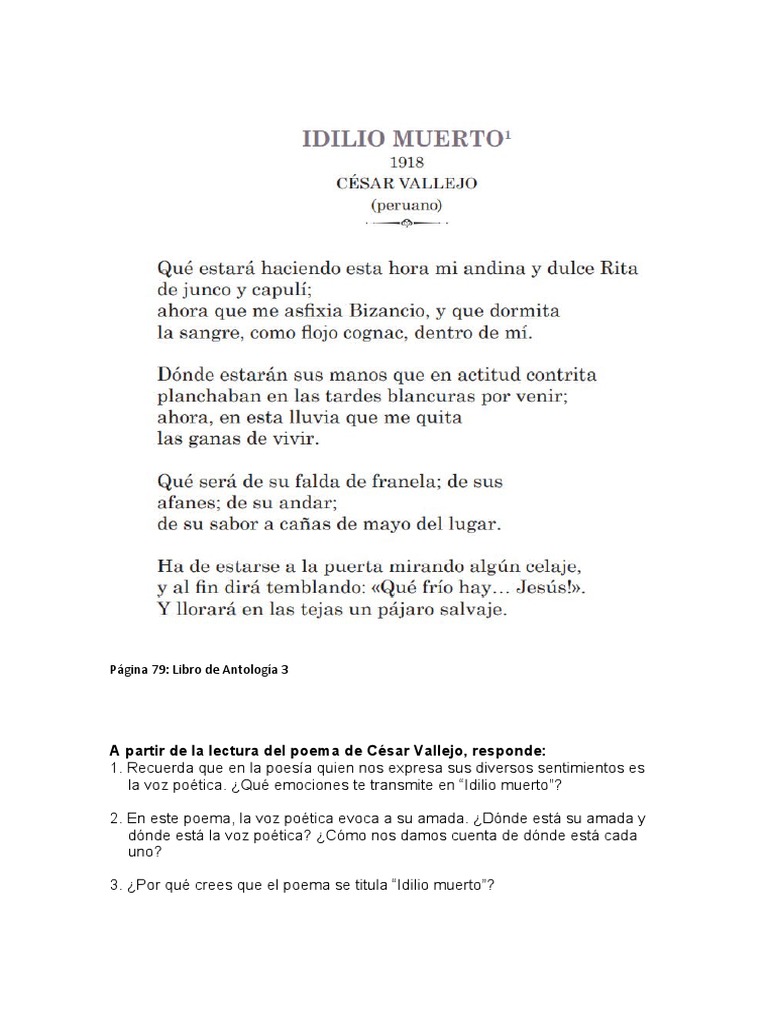 Análisis del poema "Idilio muerto" | PDF | Poesía