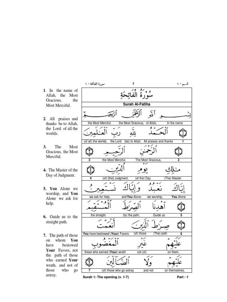 Surah Al-Fatiha Overview and Meaning | PDF | Religious Texts ...