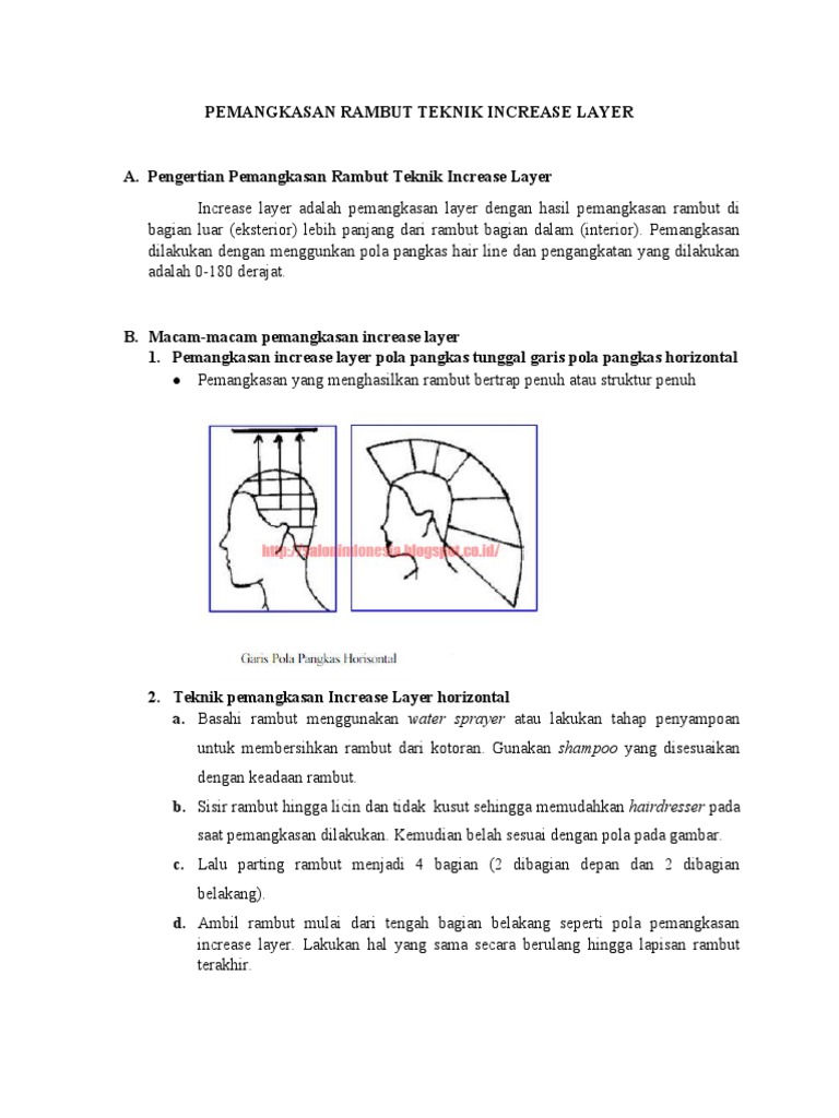 Teknik Pemangkasan Rambut Increase Layer | PDF | Karier & Perkembangan ...
