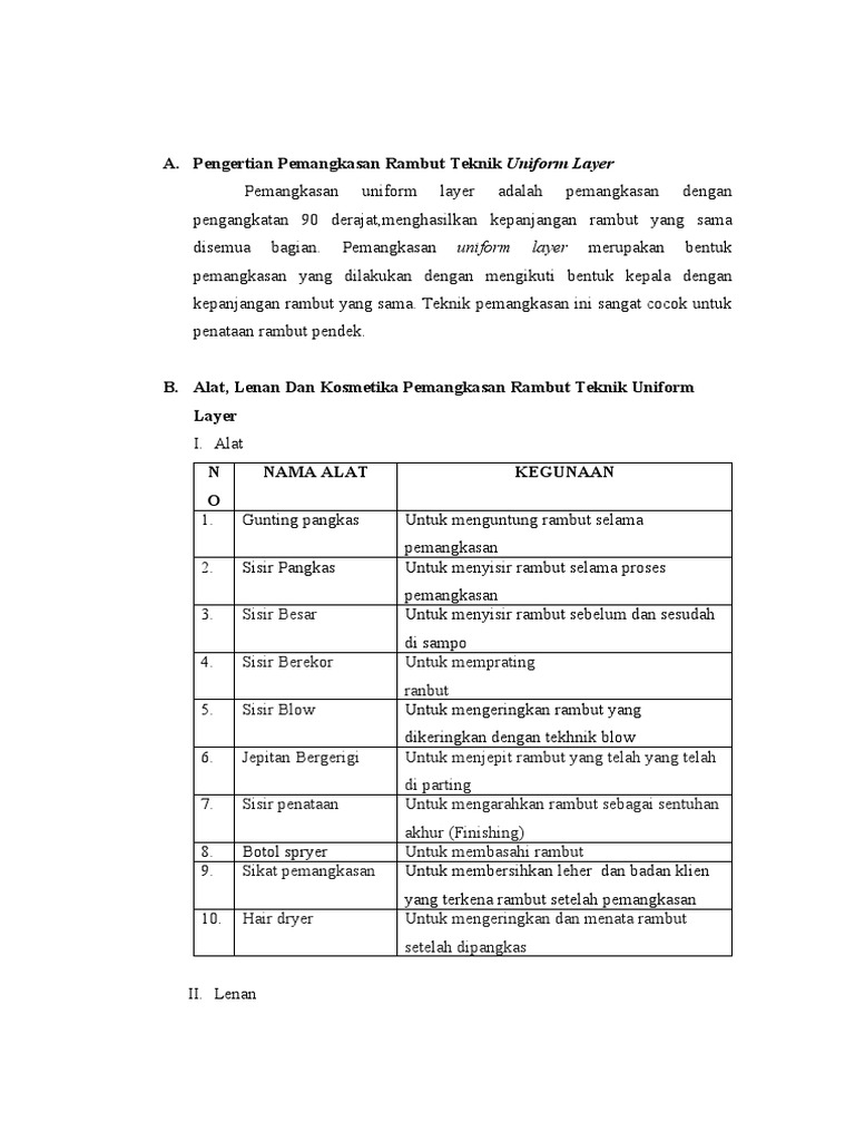 Pemangkasan Uniform Layer | PDF