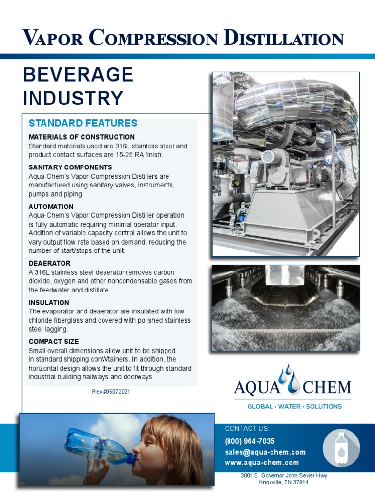 Vapor Compression Distillation Systems | PDF | Distillation | Chemistry