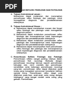 Teknik Pemeriksaan Refleks Patologis | PDF