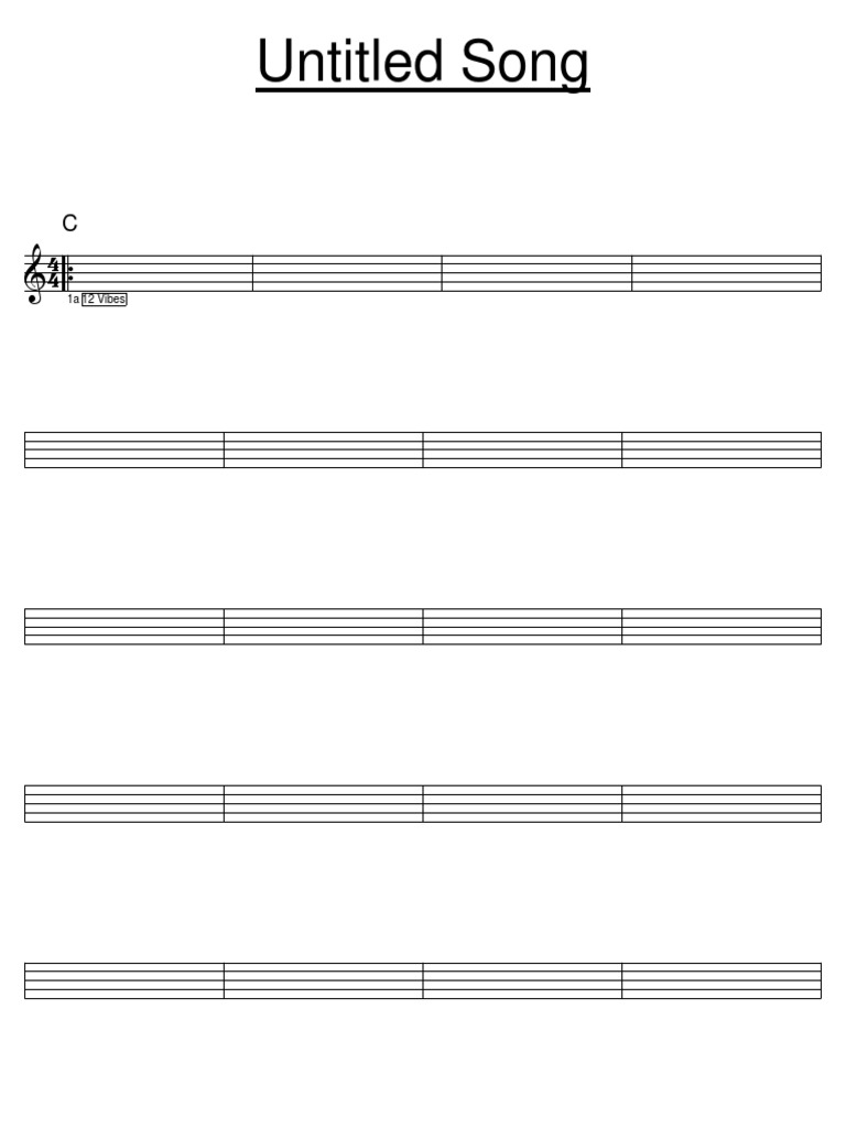 Untitled Song Sheet Music | PDF