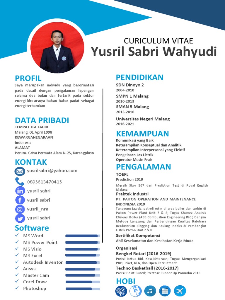 Yusril Sabri Wahyudi CV-1 | PDF