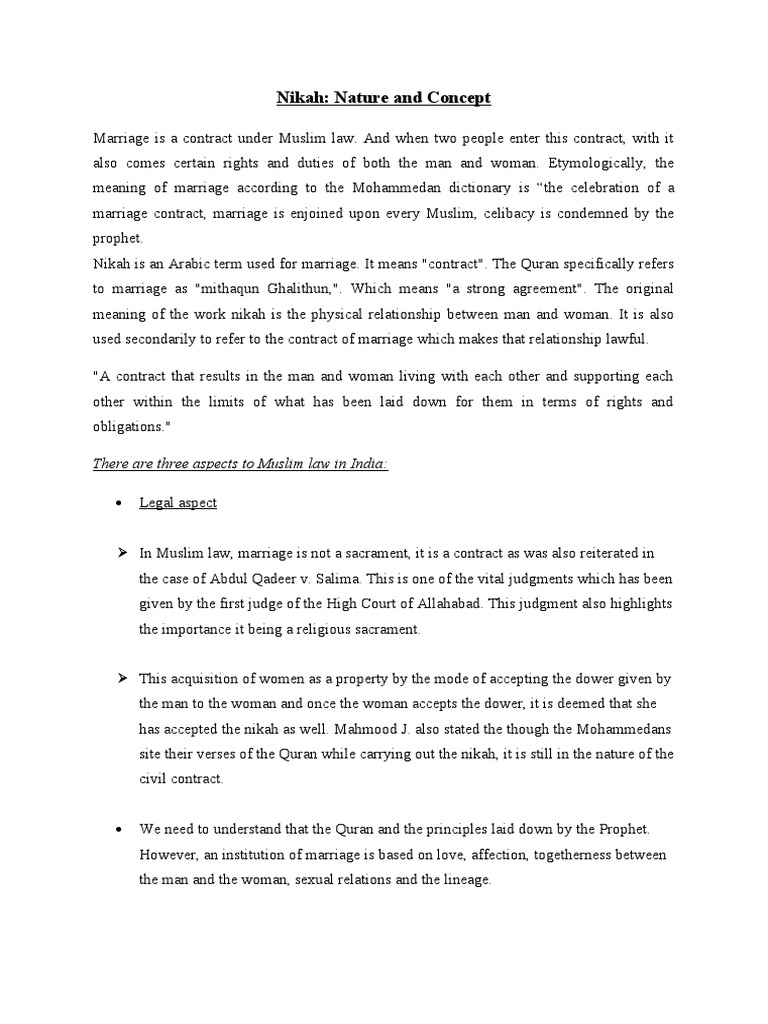 Muslim Law Module 2 - Part 1 | PDF | Marriage | Family