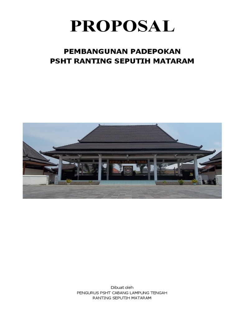 Proposal Pembangunan Gedung PSHT | PDF