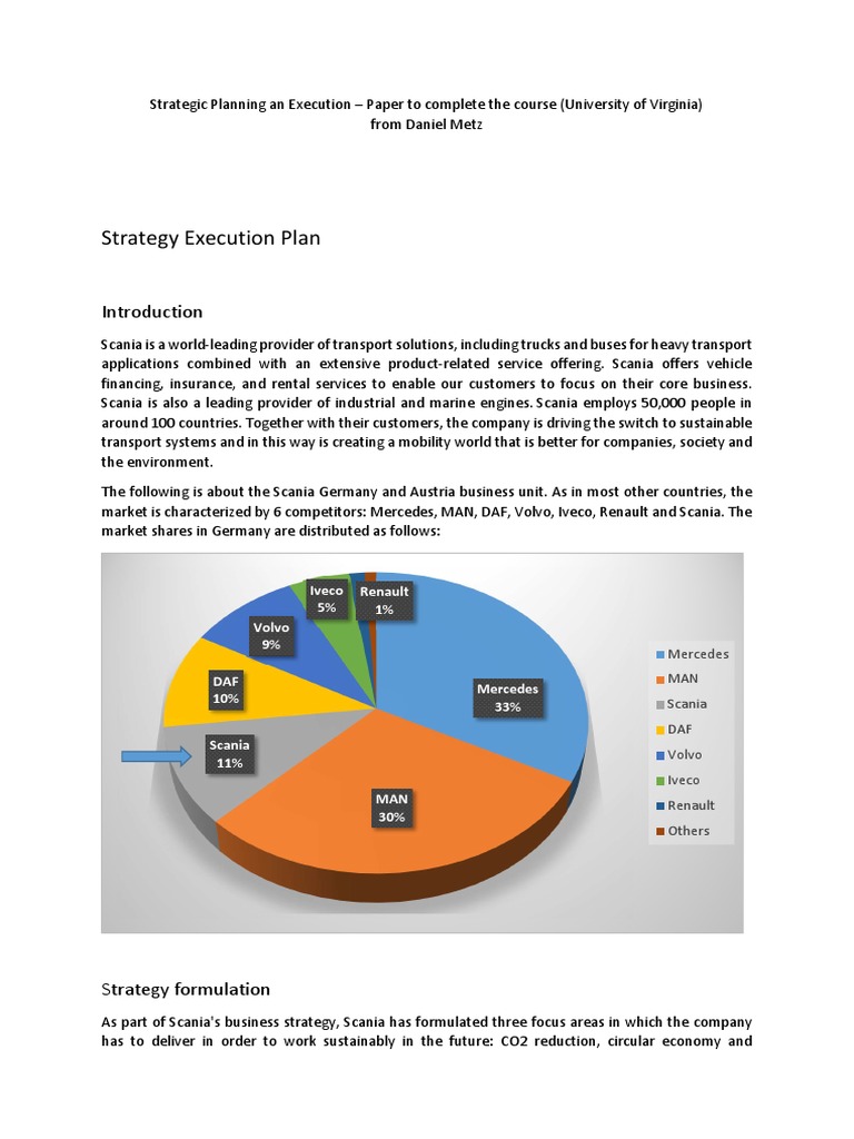 Strategy Execution Plan - Daniel Metz | PDF | Strategic Management ...
