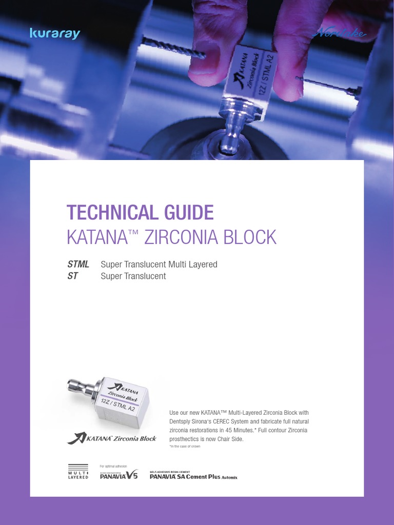 Technical Guide Katana Zirconia Block: STML ST | PDF | Mouth | Materials