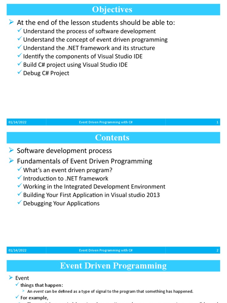 1 Fundamentals of EDP | PDF | Microsoft Visual Studio | C Sharp ...