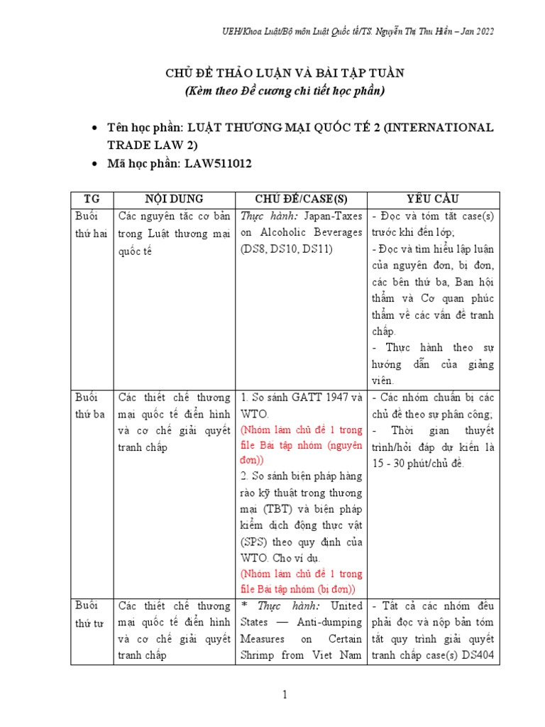 THAO LUAN VA BAI TAP TUAN - LTMQT 2 - Jan 2022 | PDF
